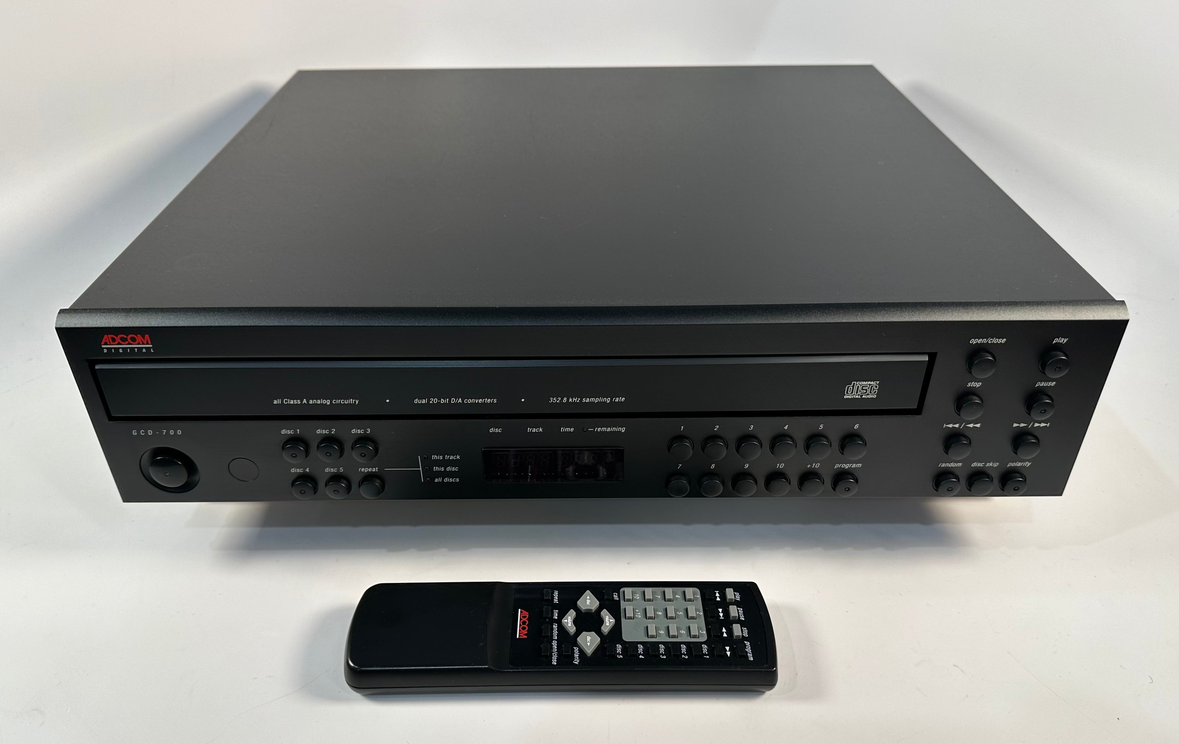 Adcom GCD-700 5 Disc CD Player w/Remote – Record Mart HiFi