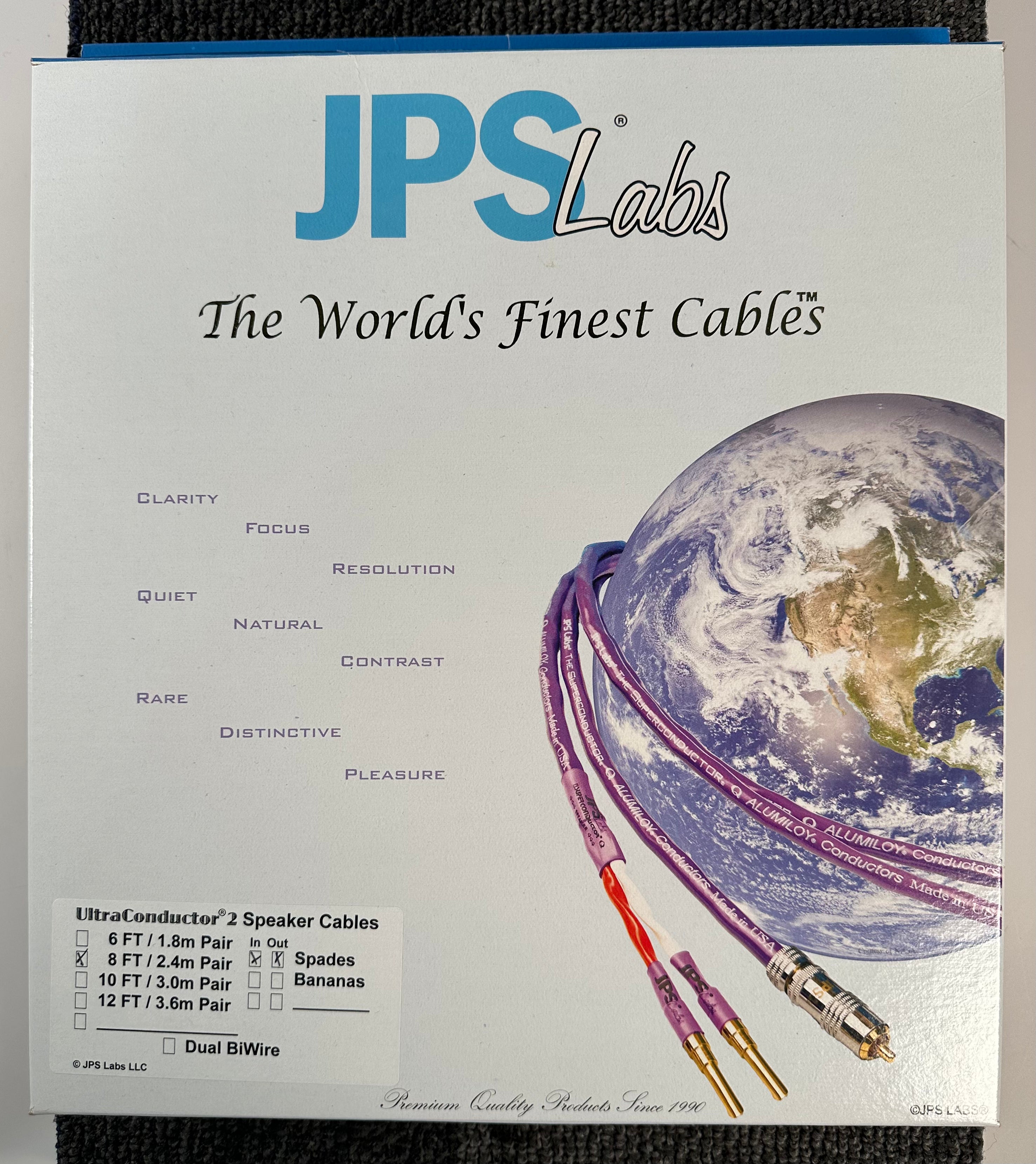 JPS Labs Ultraconductor 2 Speaker Cables 8 Foot Spade Ends – Record ...