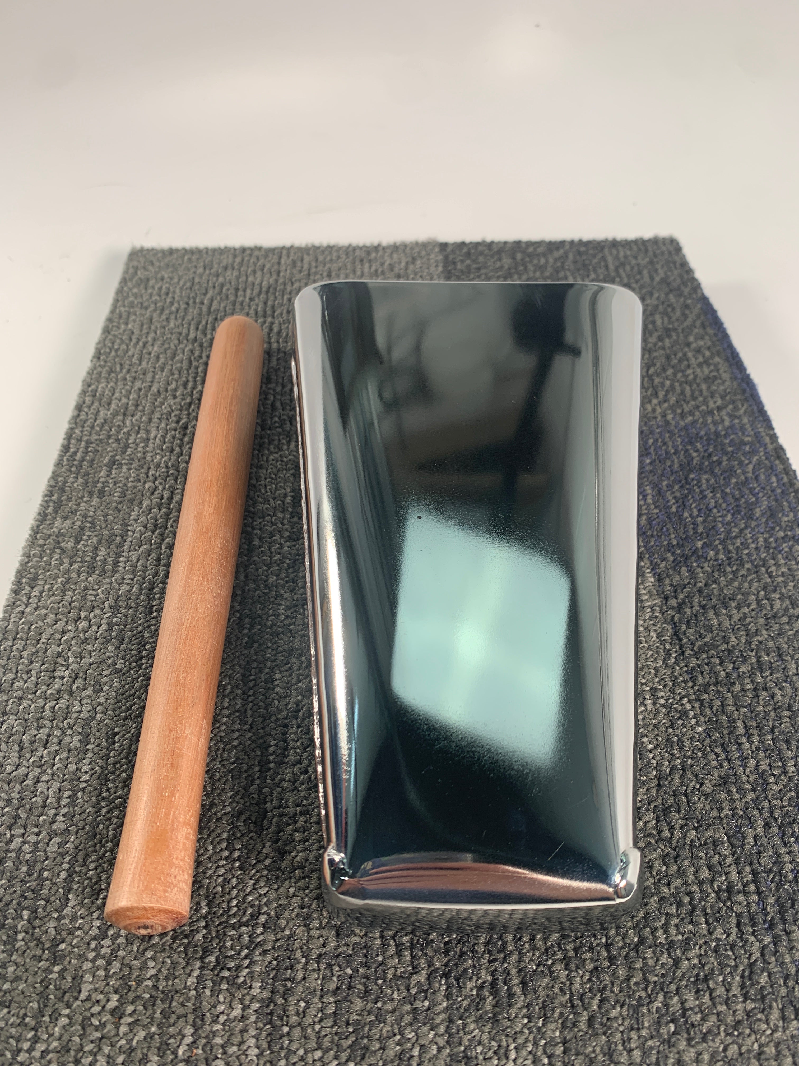 Hand Held Cowbell Chrome w/Pouch And Beater Stick – Record Mart HiFi