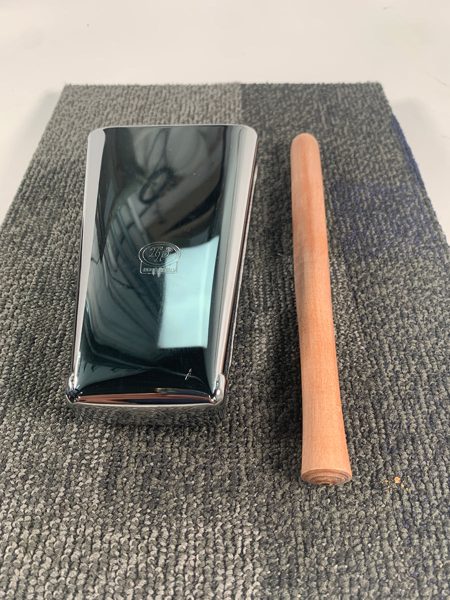 Hand Held Cowbell Chrome w/Pouch And Beater Stick. – Record Mart HiFi