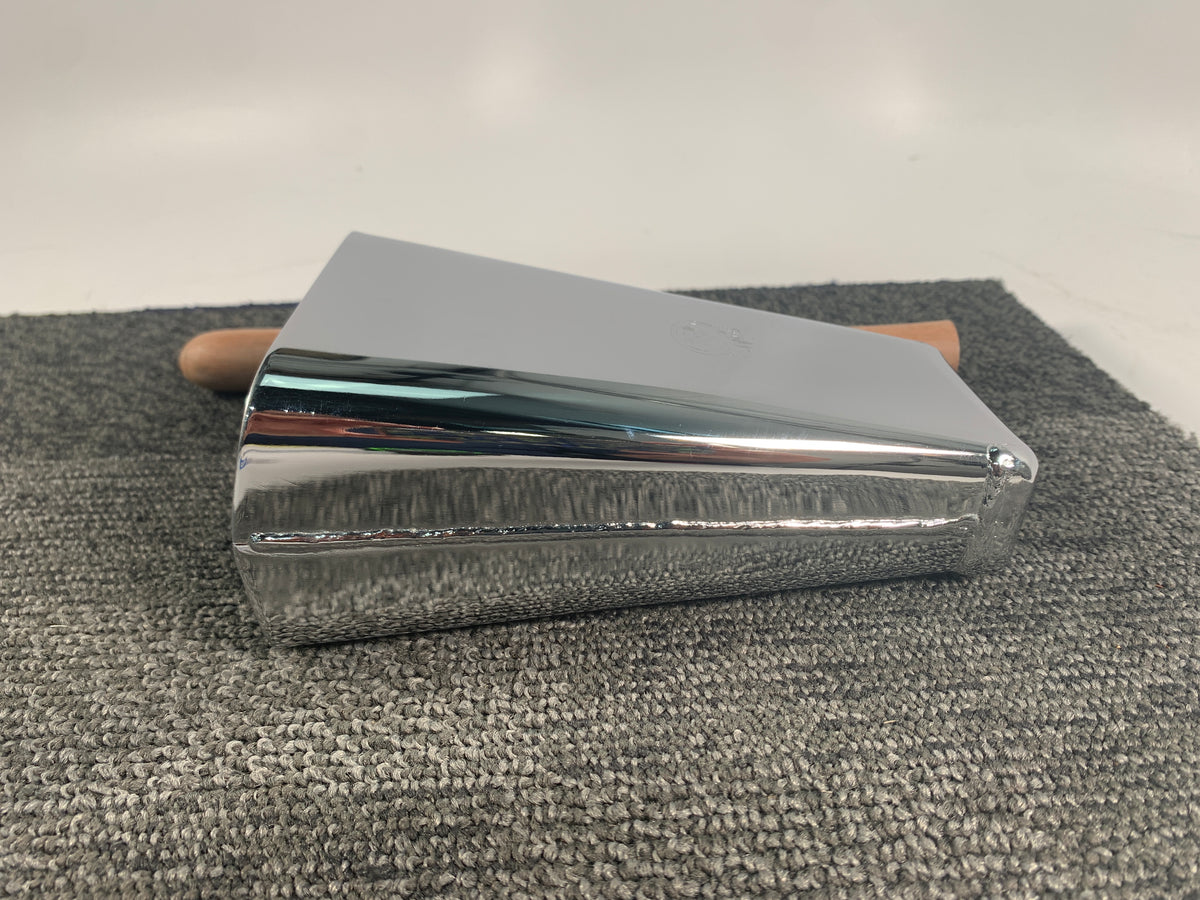 Hand Held Cowbell Chrome w/Pouch And Beater Stick. – Record Mart HiFi